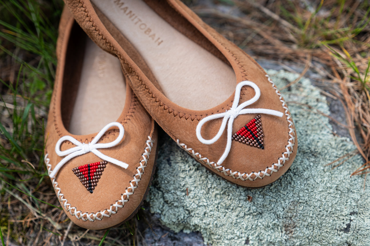 Women's Slip-On Earthing Butterfly Flat Moccasins by Manitobah Mukluk ...