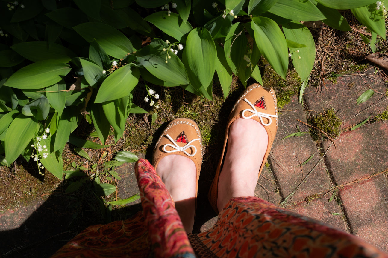 Women's Slip-On Earthing Butterfly Flat Moccasins by Manitobah Mukluk ...