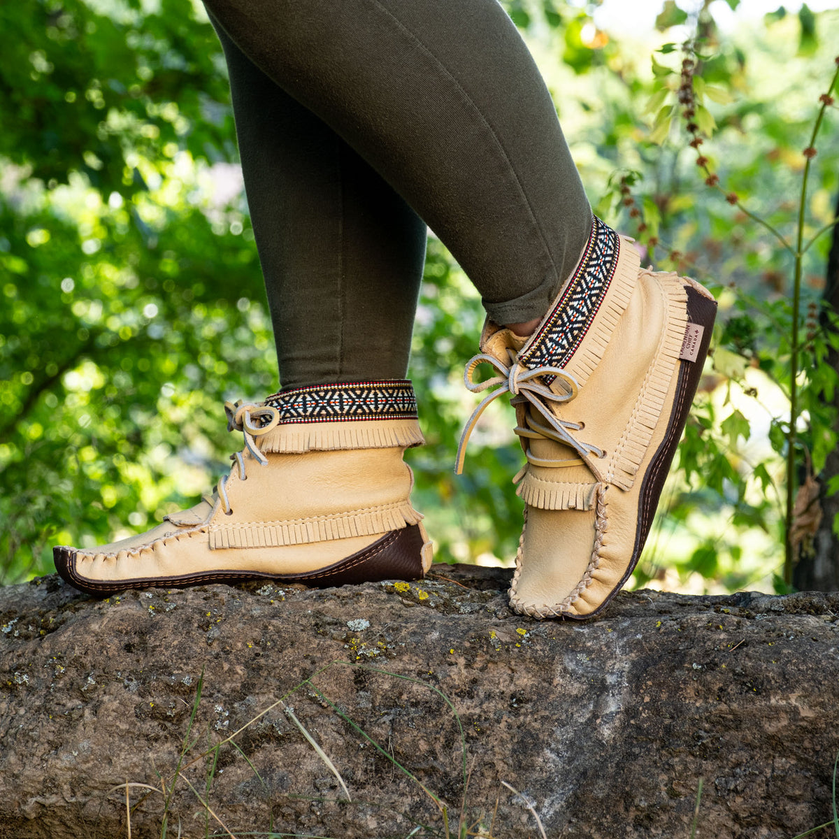 Women's Limited Edition Genuine Moose Hide Leather Earthing Moccasin ...