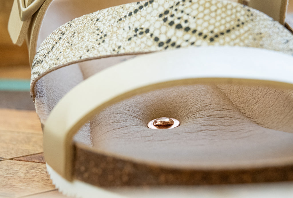 Women's Sandals with Therapeutic Footbed and Copper Plugs for Earthing ...