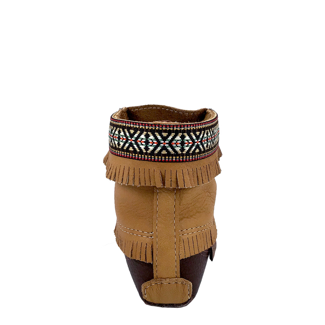 Women's Ankle Moccasin Boots with Native Indian Braid for Earthing ...